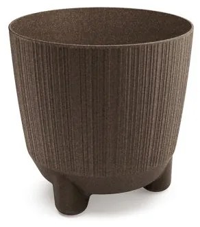 PROSPERPLAST Květináč - RYFO N Eco Wood Průměr: 14,5 cm, Barva: naturo