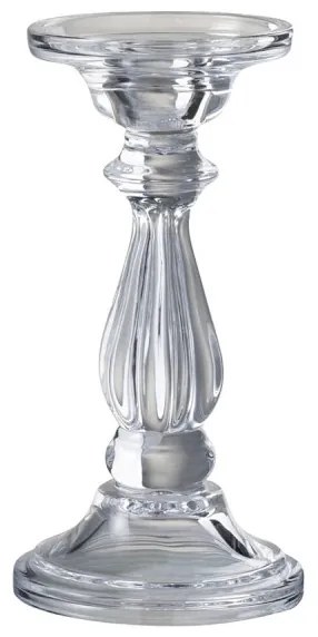 Skleněný transparentní svícen Tibo small - Ø 10*20cm