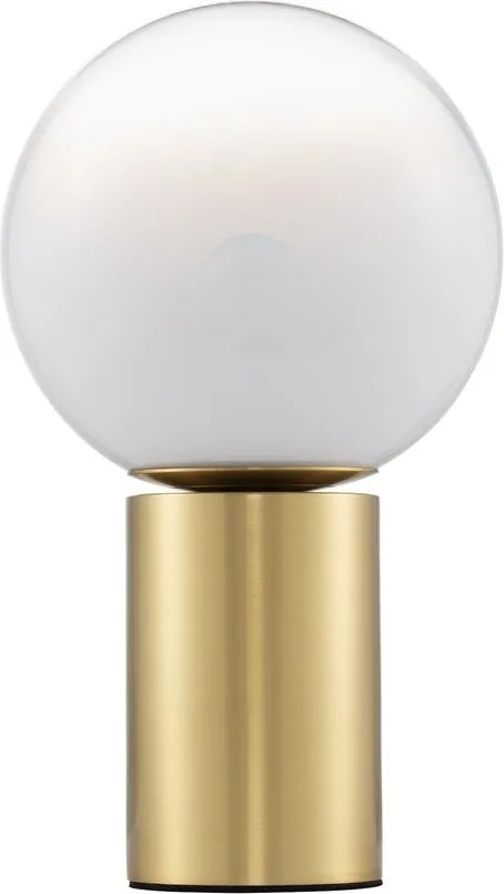 Bílá/ve zlaté barvě skleněná stolní lampa (výška 35,5 cm) Vita – Nova Luce