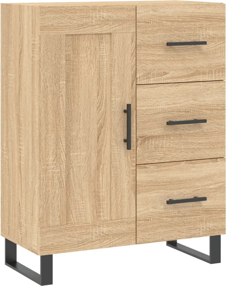 Skříň highboard dub sonoma 69,5 x 34 x 180 cm kompozitní dřevo 3200028