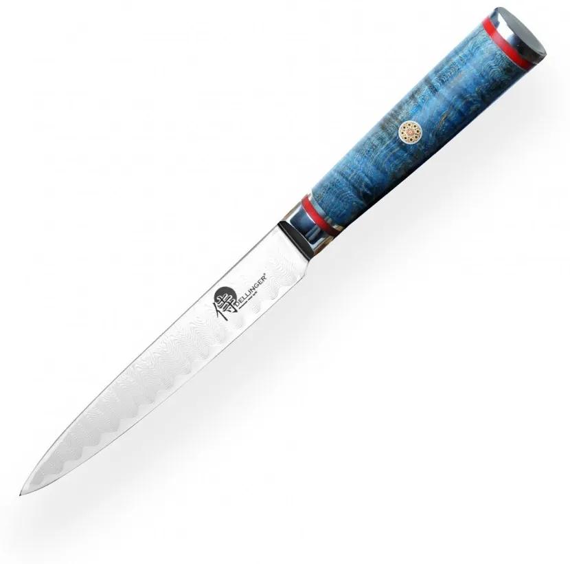 nůž Utility 5" (130mm) Dellinger LADDER - Blue Shadow Professional Damascus