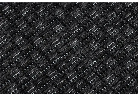 koberec kulatý TIMO 0000 SISAL venkovní černý velikost kruh 150 cm | krásné koberce cz