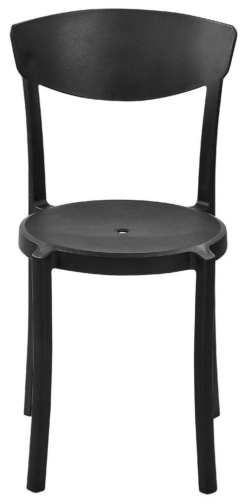 Sada 8 jídelních židlí černé VIESTE Beliani