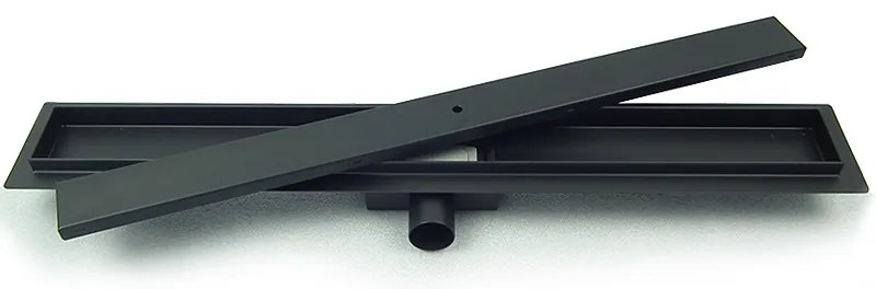BPS-koupelny Sprchový odtokový žlab 2in1 DL01 FIX HYD-2692 90 cm, černý
