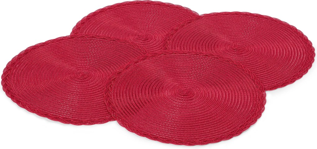 Tchibo - Kulaté prostírání - barva: červená