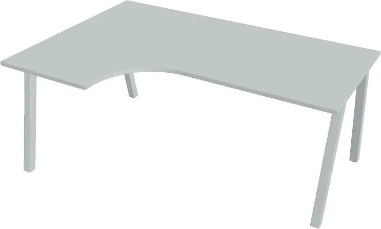 Kancelářský stůl Ergo pravý Hobis UEA 180060P, deskaakát, černá černá
