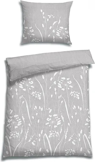 Florella Saténové povlečení Bree Silber Satin Rozměr: 70x90 + 140x200 cm