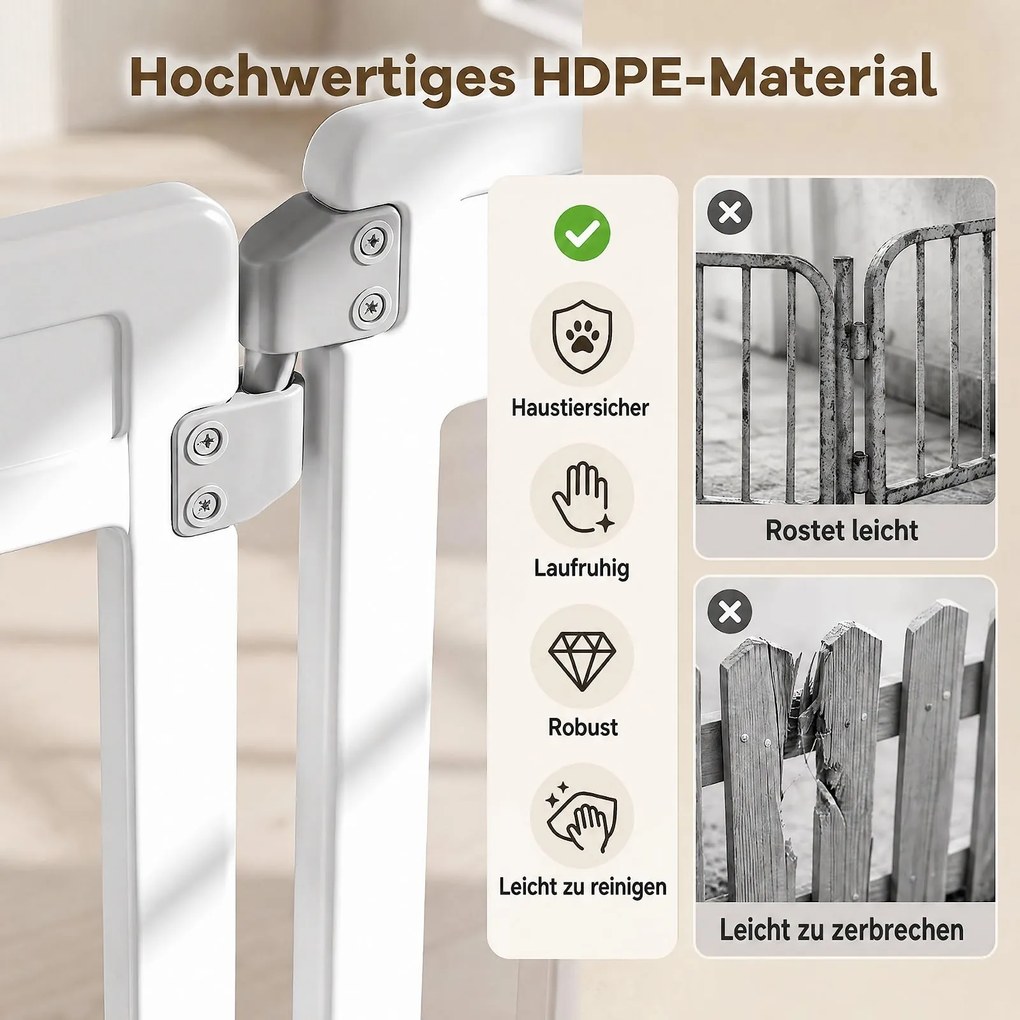 Costway Skládací ohradník pro psy z HDPE s 12 panely a uzamykatelnými dvířky