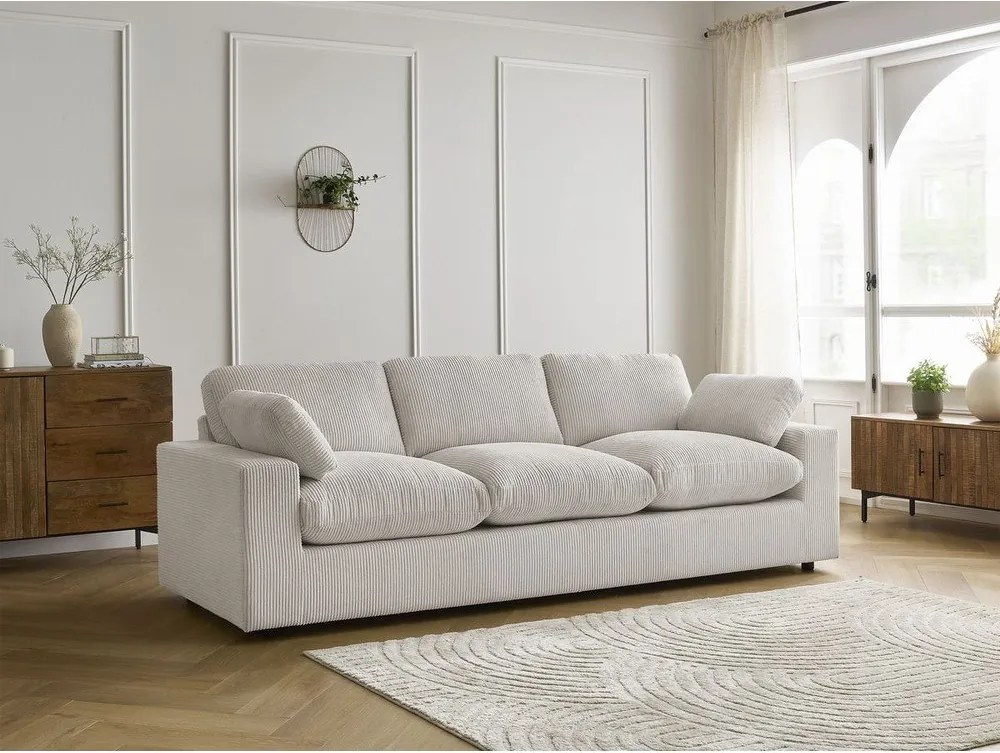 Béžová manšestrová pohovka 250 cm Belair – Bobochic Paris