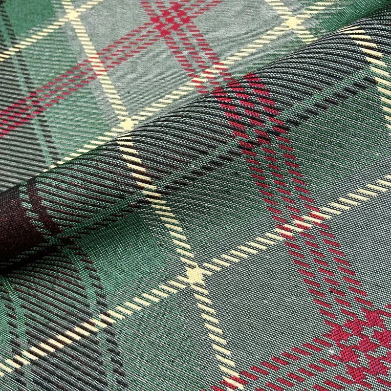 Ervi Gobelínový ubrus na stůl kulatý - Tradiční zelený tartan