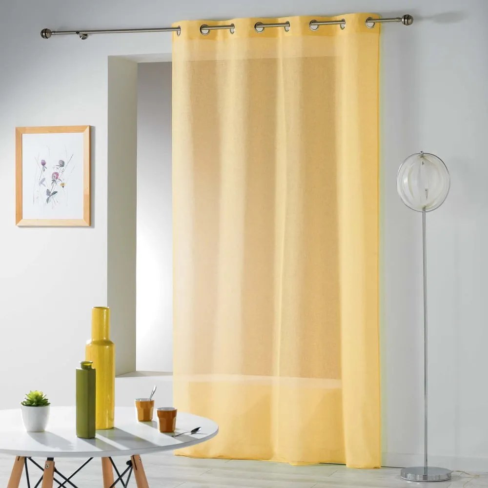 Žlutá záclona 140x240 cm Telma – douceur d'intérieur