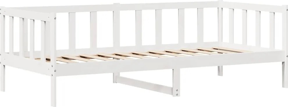 Válenda se zásuvkami bílá 90 x 190 cm masivní borovice 3302074