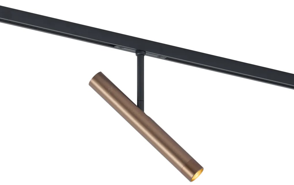 Moderní tmavě bronzový reflektor pro 1fázový kolejnicový systém - Slimline Avery