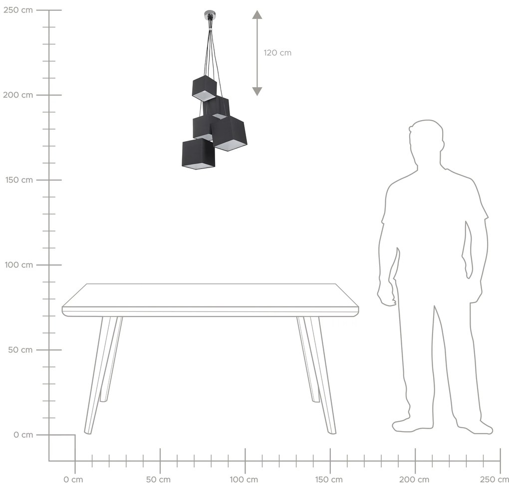 Moderní černá závěsná stropní lampa MESTA Beliani