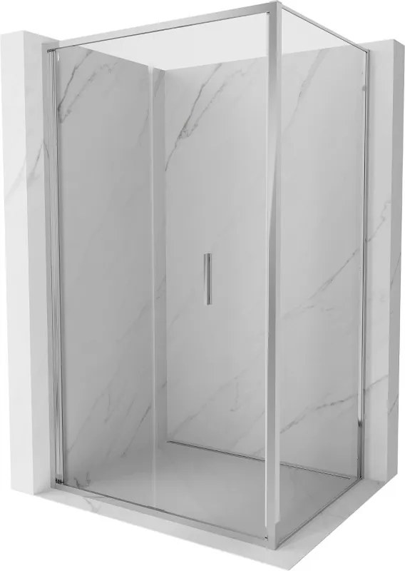 Mexen Exo, skládací sprchová kabina, dveře 120 cm + boční stěna 110 cm, transparentní sklo, chrom, 816-120-110-01-00