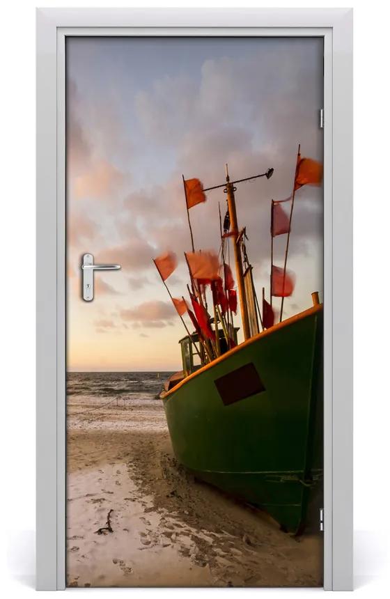 Fototapeta na dveře samolepící rybářská loď 85x205 cm