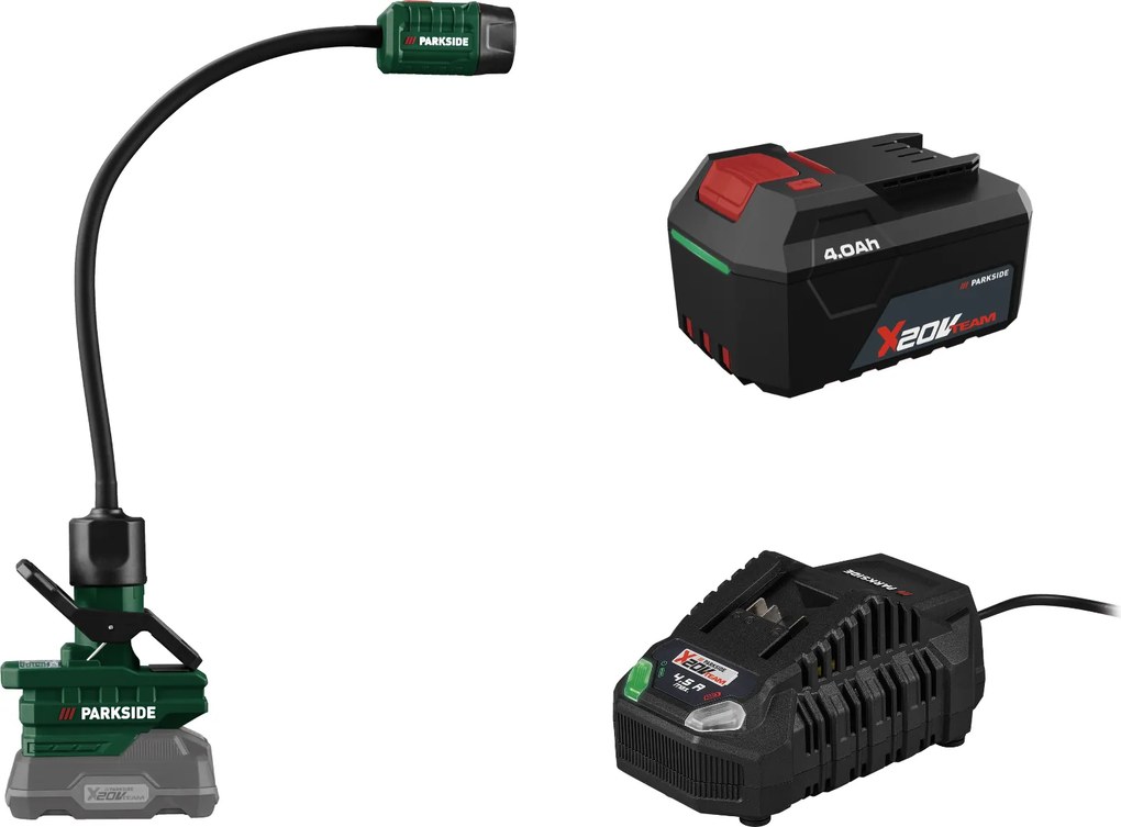 Parkside® Aku bodové LED světlo Plssa 20-Li A1, 4 Ah