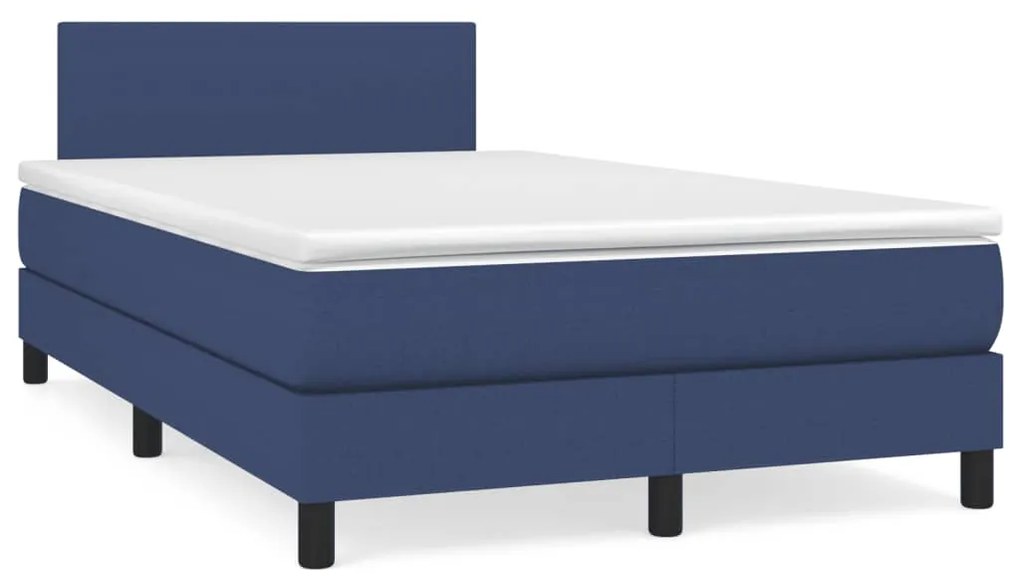 Box spring postel s matrací a LED modrá 120x190 cm textil 3270031