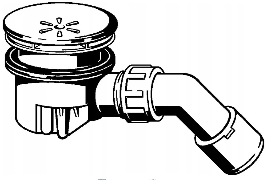 Viega Tempoplex, sifon pro sprchové vaničky o průměru 90 mm 6956EX, chromová, 364786
