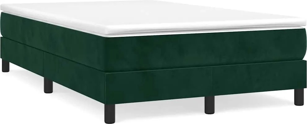 Rám postele s boxspringem tmavě zelená 120 x 200 cm samet 3120763