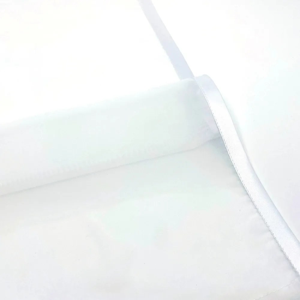 Hotová záclona voál se saténovou stužkou - bílá 160x400 cm