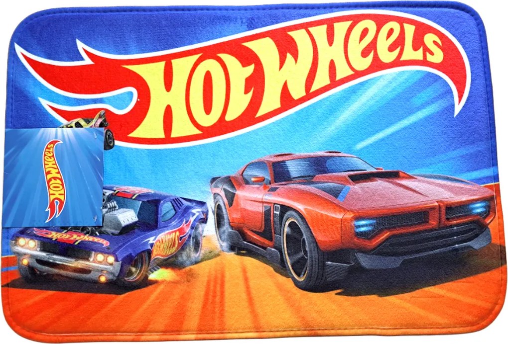 Dětská koupelnová předložka Hot Wheels Závod Začíná 40 × 60 cm