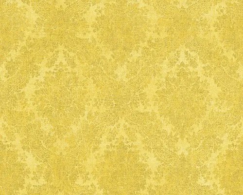 Vliesová tapeta, s efektem, motiv ornament, žlutá