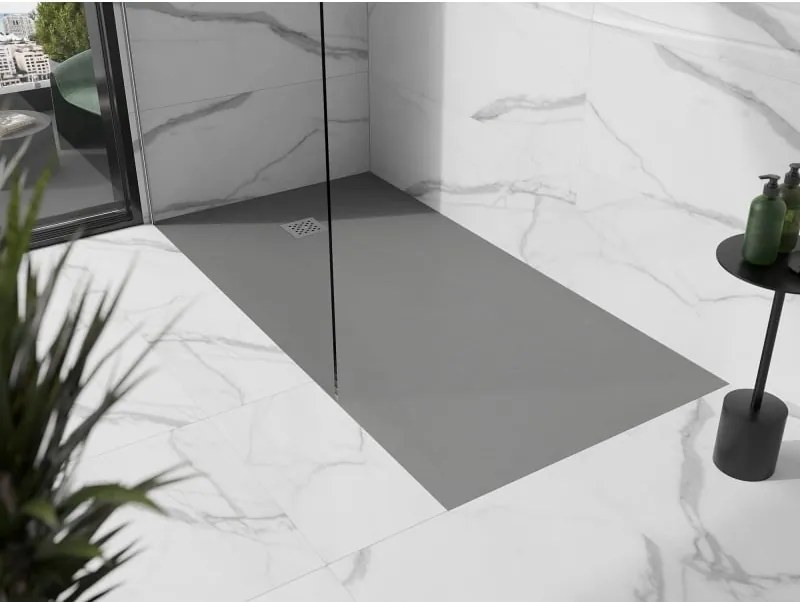 Mexen Stone+ kompozitní obdélníkový sprchový kout 200 x 80 cm, šedý-beton - 44618020