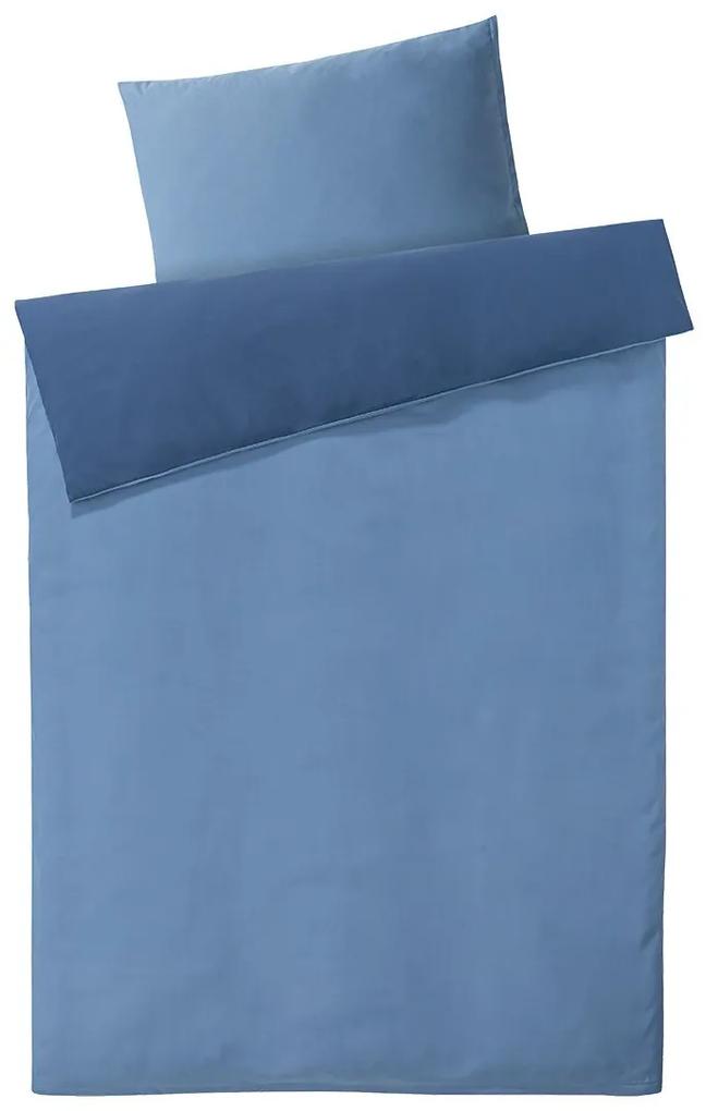 MERADISO® Saténové ložní prádlo, 140 x 200 cm (modrá), Barva: modrá - 4056232288484