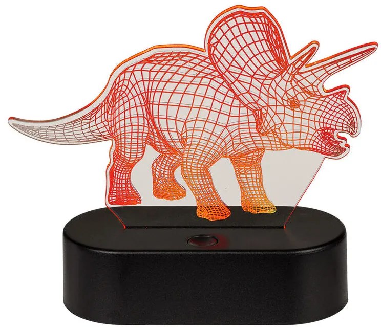 Dětská lampička 3D TRICERATOPS