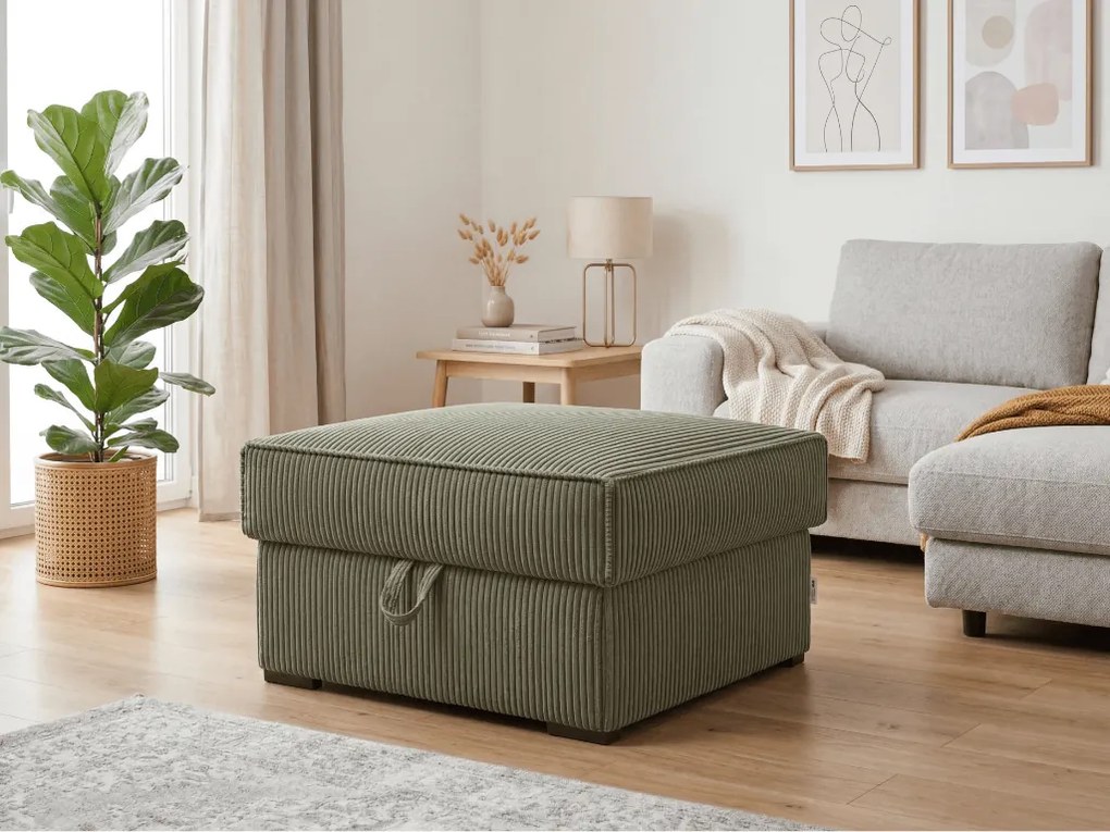 Taburet SMART COSARO XL s úložným prostorem 71x71 cm, mentolový