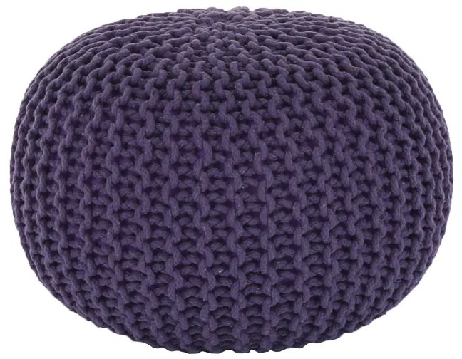 Pletený taburet GOBI 2 bavlna fialová