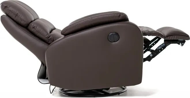 Kožené houpací křeslo s elektrickým polohováním ELEGANT 1, koňak (K 2136)