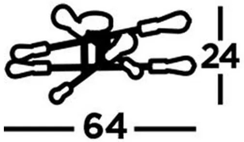 Searchlight 8048-8BK - Přisazený lustr ARMSTRONG 8xE27/60W/230V mosaz