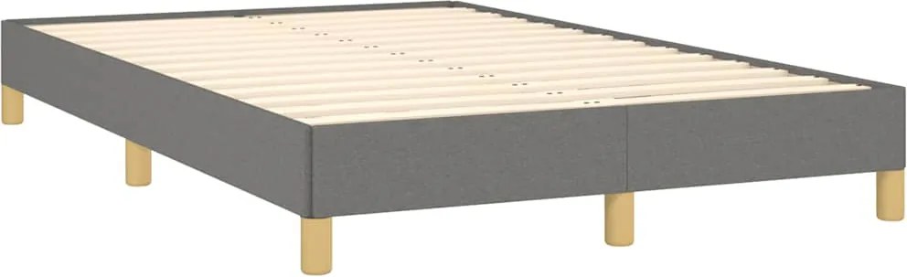 Box spring postel s matrací a LED tmavě šedá 120x190 cm textil 3270096