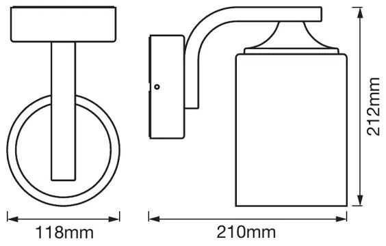Ledvance - Venkovní nástěnné svítidlo CYLINDER 1xE27/60W/230V IP43 bílá