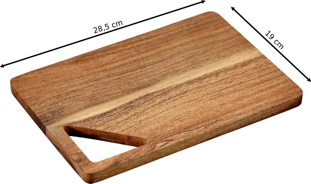 Prkénko na krájení CUTLY 28x19 cm z masivu hnědé