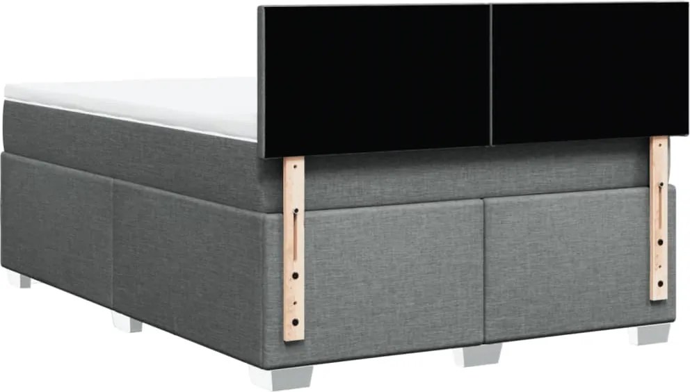 Box spring postel s matrací tmavě šedá 160x200 cm textil 3285933