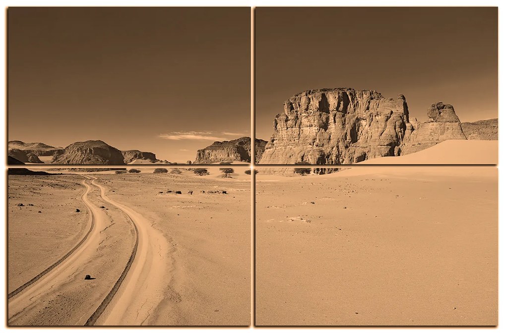 Obraz na plátně - Silnice v poušti 1129FE (150x100 cm)