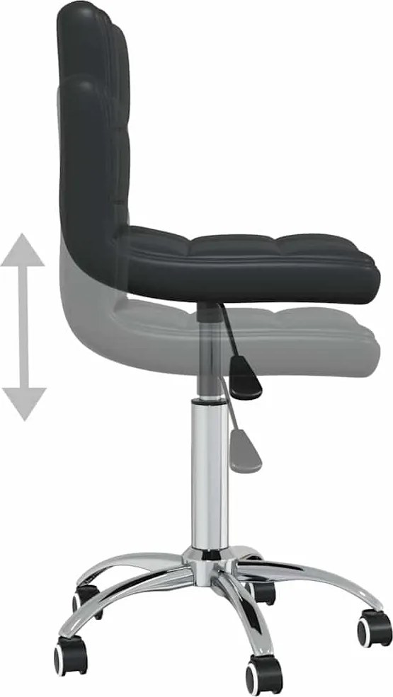 Otočná jídelní židle černá umělá kůže 3087562
