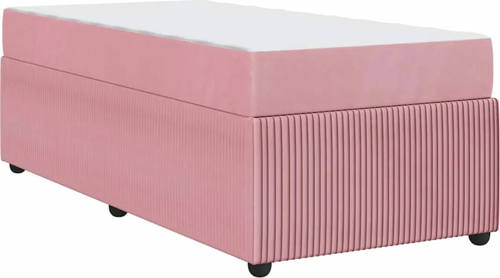 Rám postele Růžová 90 x 200 cm textil 3398352