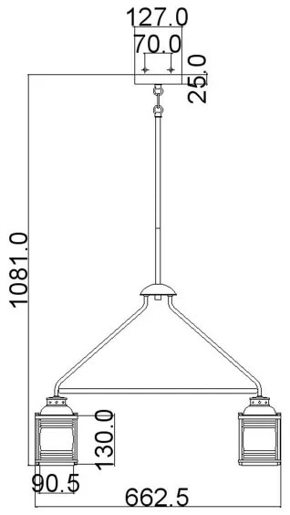 Elstead KL-ASHLANDBAY-5P - Venkovní lustr ASHLAND 5xE27/60W/230V IP44