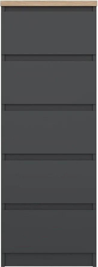 Tmavě šedá komoda 40x111x50 cm Naia – Tvilum