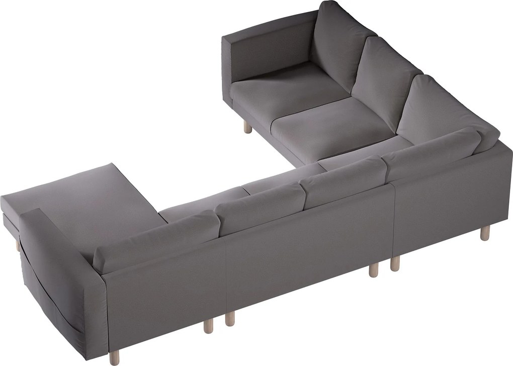 Potah na pohovku IKEA Norsborg rohová, 5-místná se šezlongem barva hnědá látka sametová