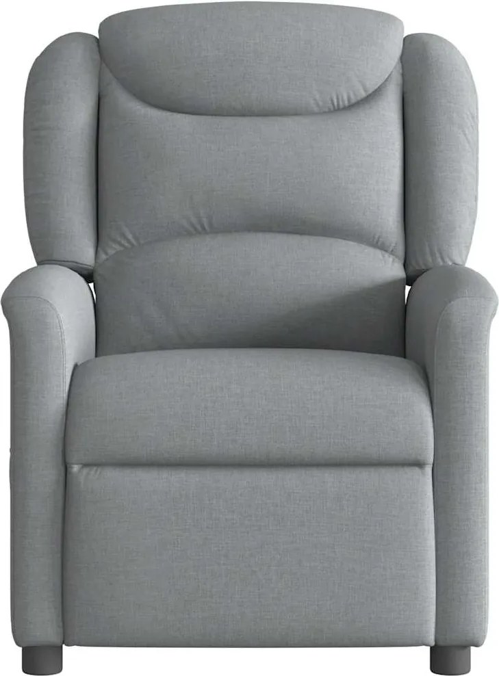 Elektrické polohovací křeslo světle šedé textil 3303174
