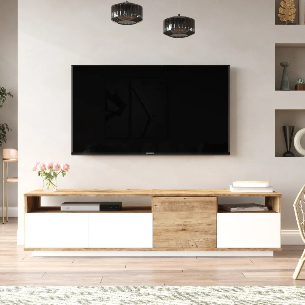 TV stolek FR5 180 cm borovice/bílý