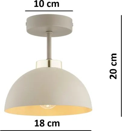 Brilagi - Přisazený lustr MOON 1xE27/60W/230V béžová/zlatá