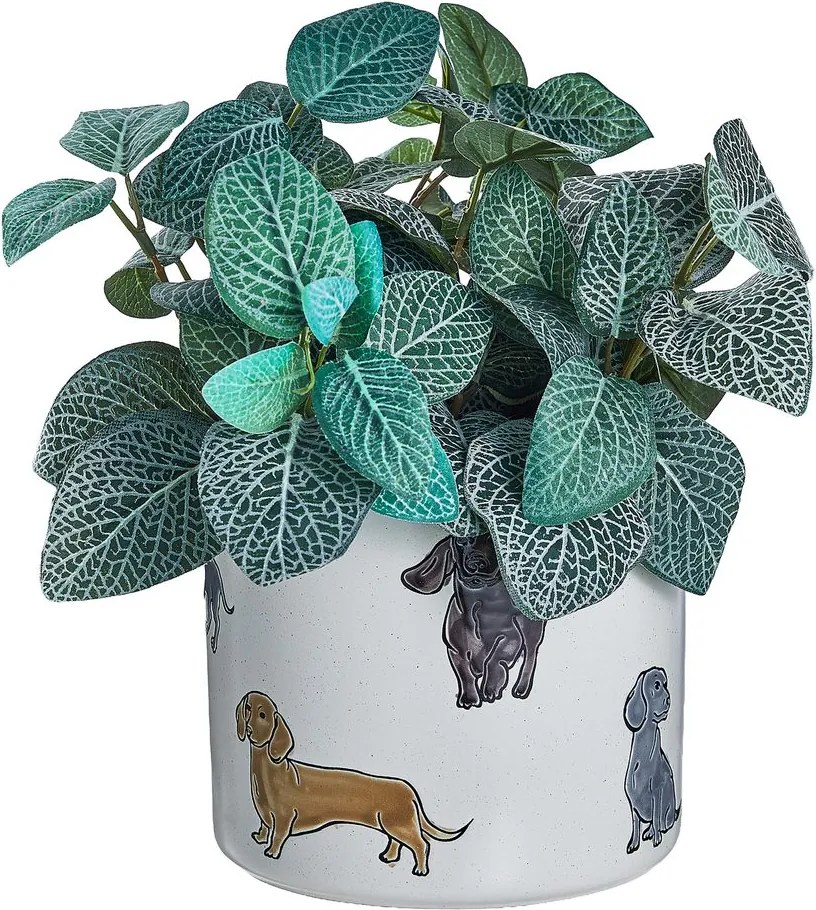 DOG LOVER Květináč jezevčík 18 cm - béžová