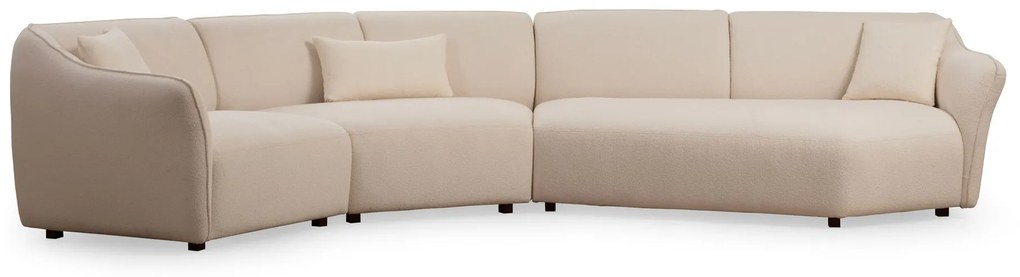 Atelier del Sofa Rohová sedací souprava Mentıs Corner 5 (L1+Cx+2Xr), Krémová