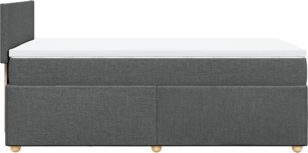 Box spring postel s matrací tmavě šedá 100 x 200 cm textil 3286585